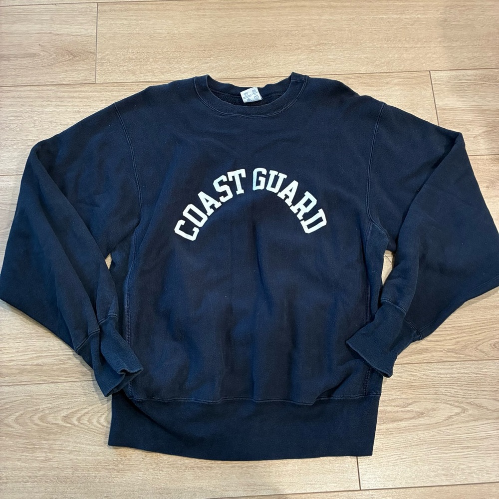 Vintage 90s Coast Guard Champion Reverse Weave Sweats… - Gem